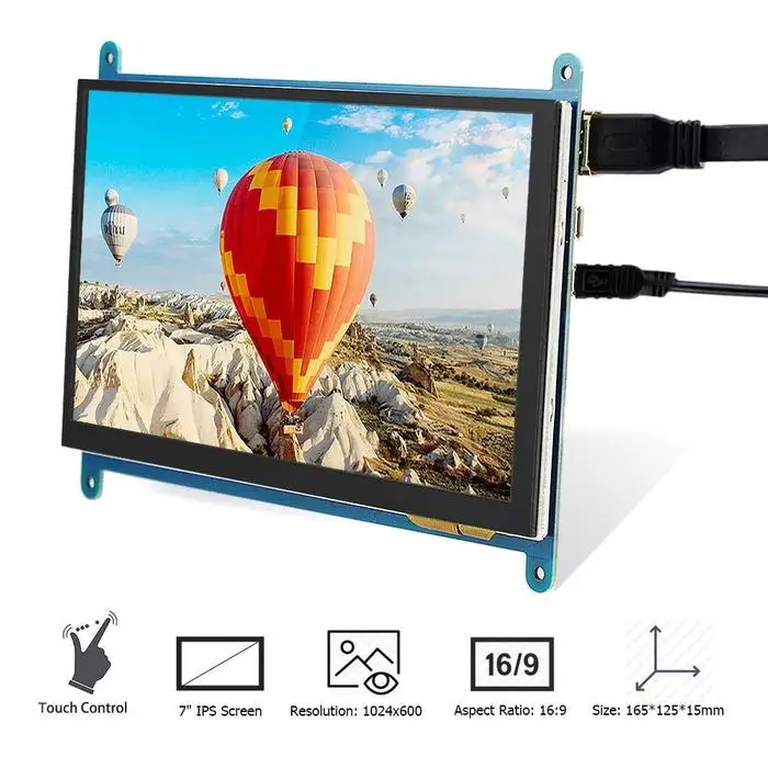 Odseven 1024x600 Hdim 7 Inch Raspberry Pi 3 Lcd Touchscreen Display ...