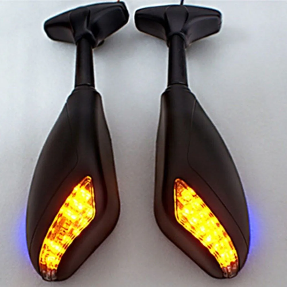 Matt Black Led Turn Signals Integrated Mirrors For Honda Cbf Cbr600rr ...
