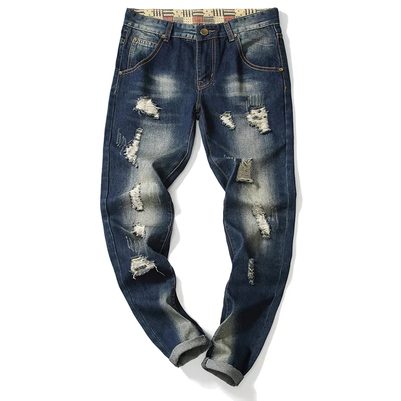 Fashion Ripped Blue Denim Used Jeans For Mens - Buy Ripped Jeans For ...