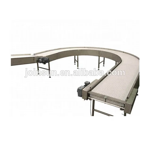 90 Degree Curved Modular Flat Belt Conveyors - Kingpacking