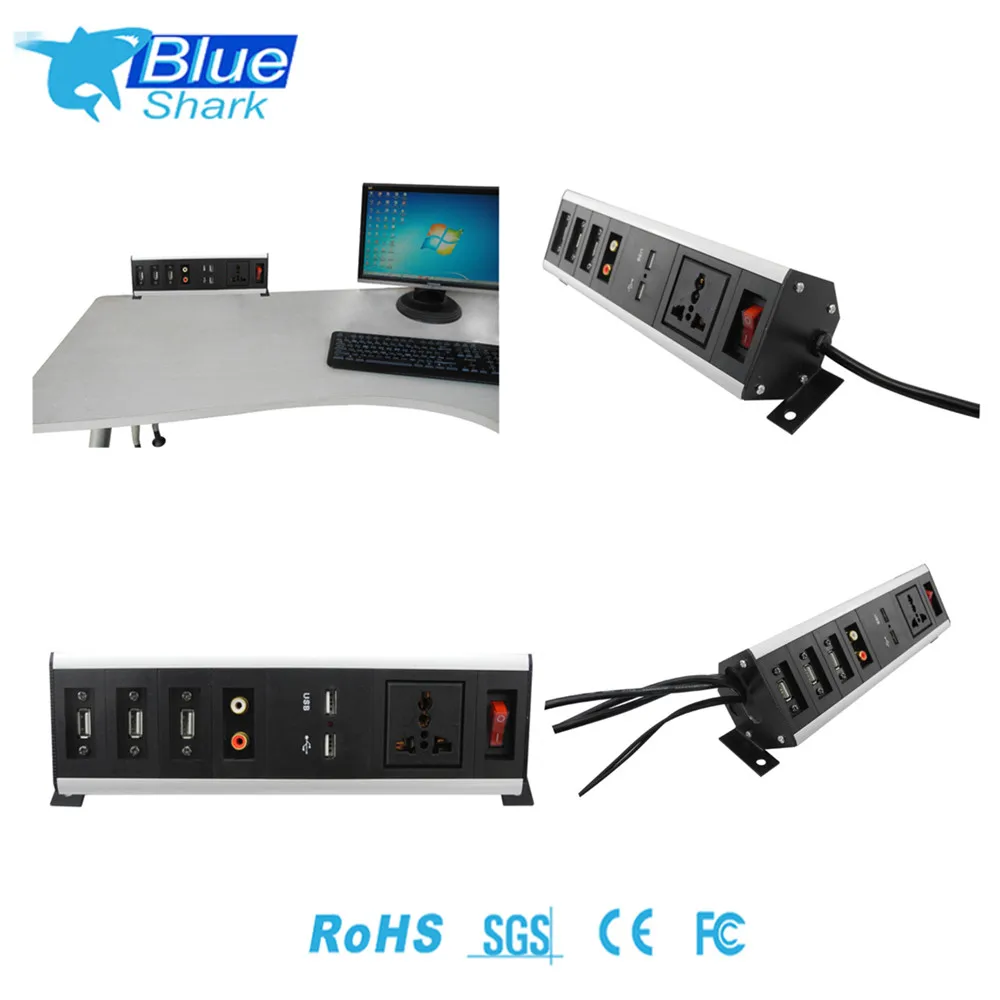 Universal Mounted Desk Power Socket / Under Desk Cable Management ...