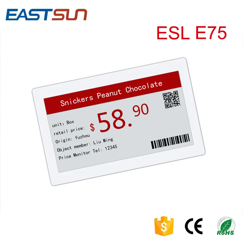 Wireless Esl Electronic Shelf Label Digital Price Tag For Supermarket ...