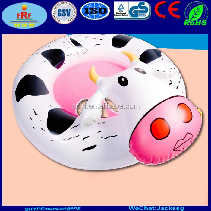 Kids Inflatable Cow Shape Swimming Ring - Buy Inflatable Cow Shape ...