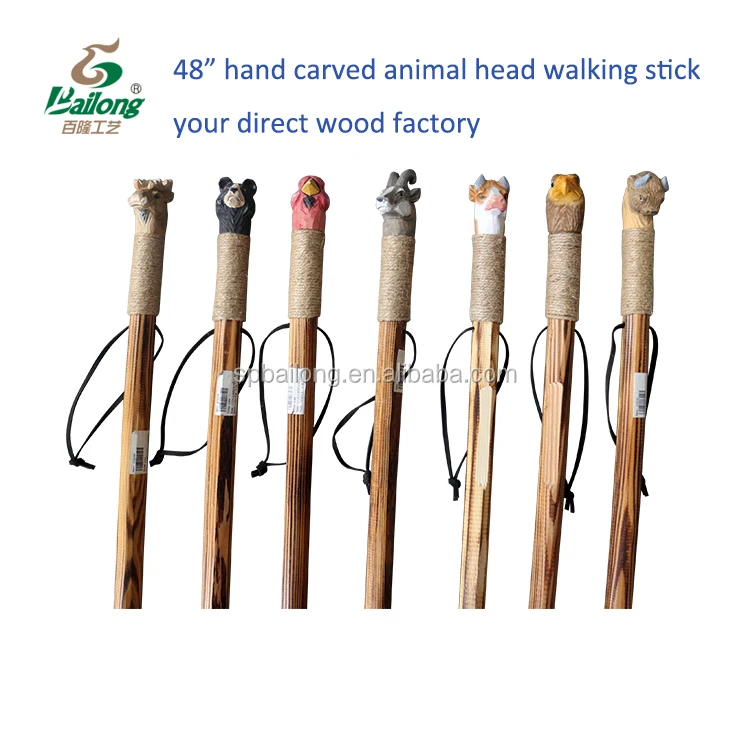 Wholesale 123cm Carved Wooden Animal Walking Sticks - Buy Natural Wood ...