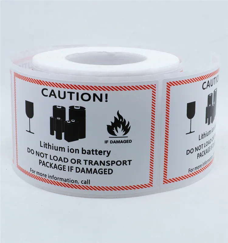 Hybsk 3.54" X 2.16" Lithium Ion Battery Transport Caution Warning ...