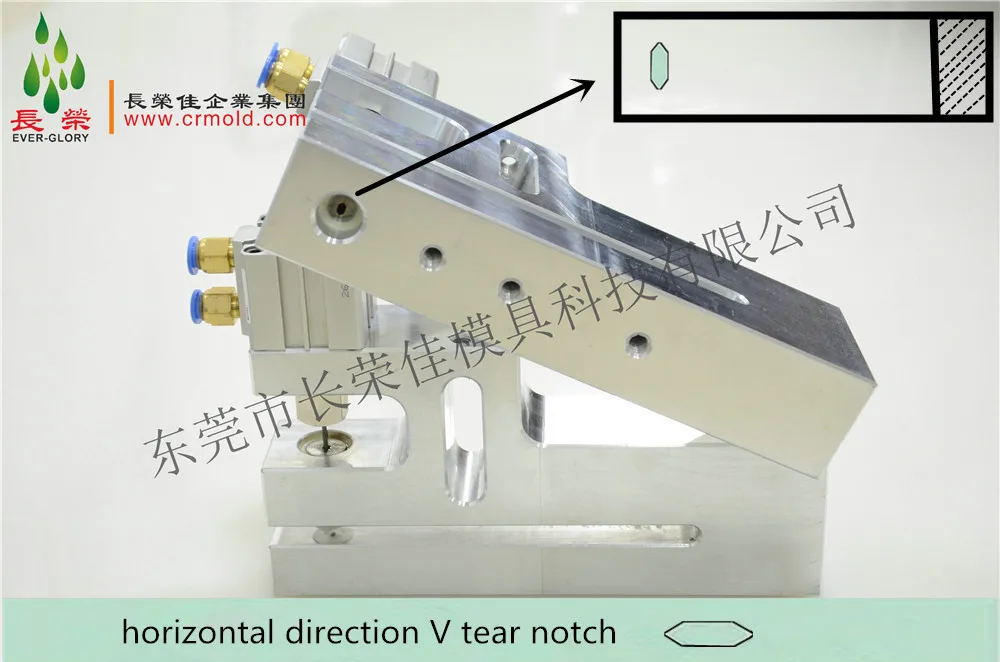 นิวเมติก V-ตัดเจาะรอยฉีกขาดสำหรับถุงบรรจุภัณฑ์ - Buy Tear Notch Punch ...