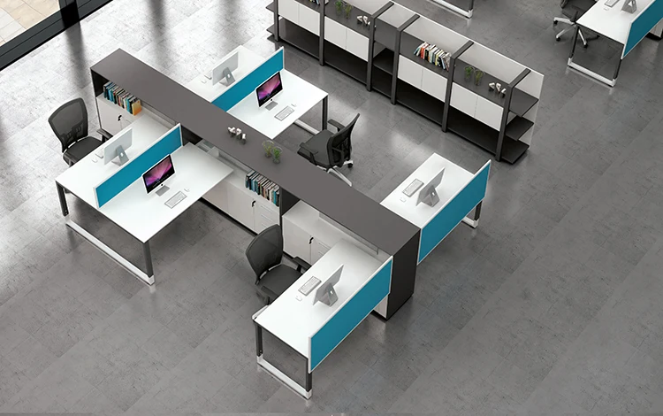 6 Person Cubicle - Modern Office Workstations for Teams
