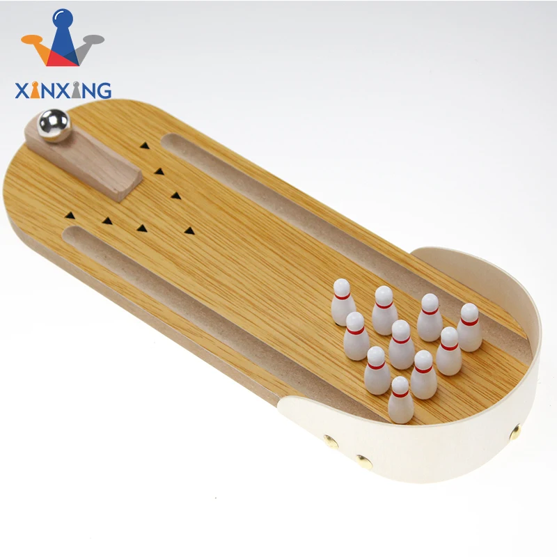 Mini Wooden Desktop Bowling Game - Fun & Quality