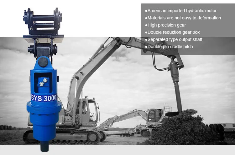 Excavator Piling Drilling Machine Helical Pile Hydraulic Drive - Buy ...