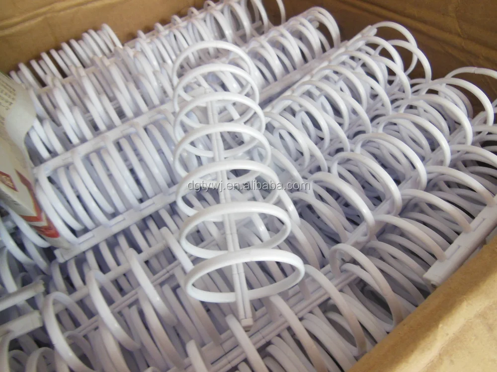 White/black Plastic Ring Binder Clip / Plastic Paper Clip With 7/9 Ring ...