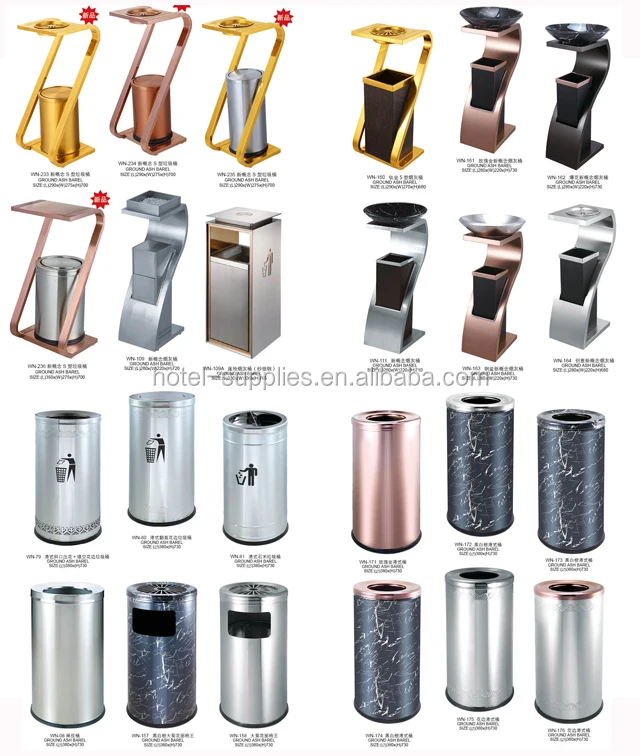 Sustainable Stainless Steel Trash Cans - Open Top Design