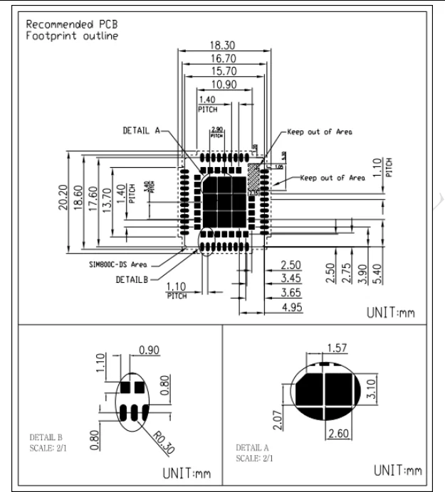 Sim800l Sim 800l Sim800l Antenna For Gsm Module Gsm/gprs Lga Original ...