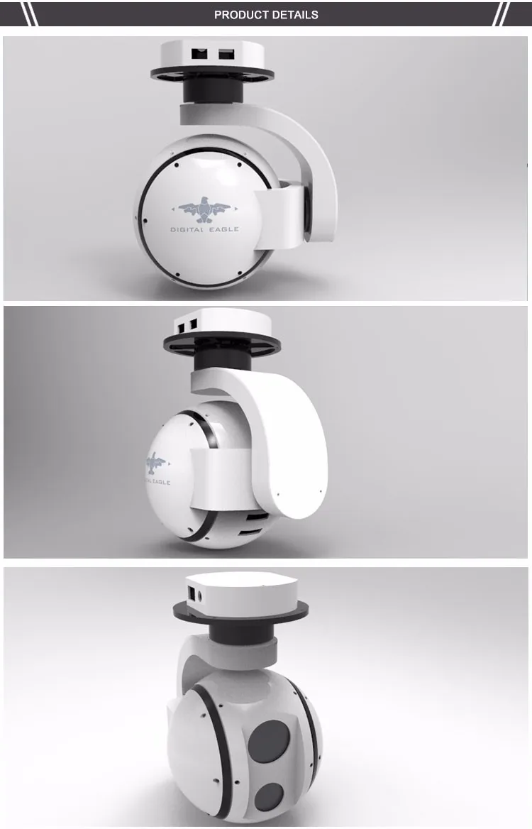 Gyro-stabilized Airborne Surveillance Eo/ir Camera Gimbal - Buy Gyro ...