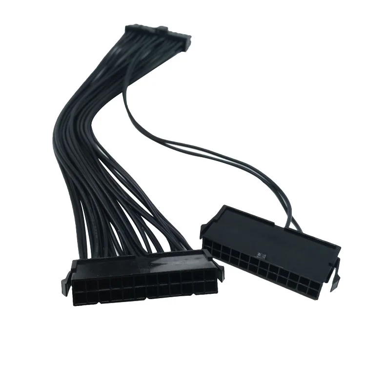 24 Pin Dual Psu Atx Power Supply 30cm Adaptor Cable Connector For ...