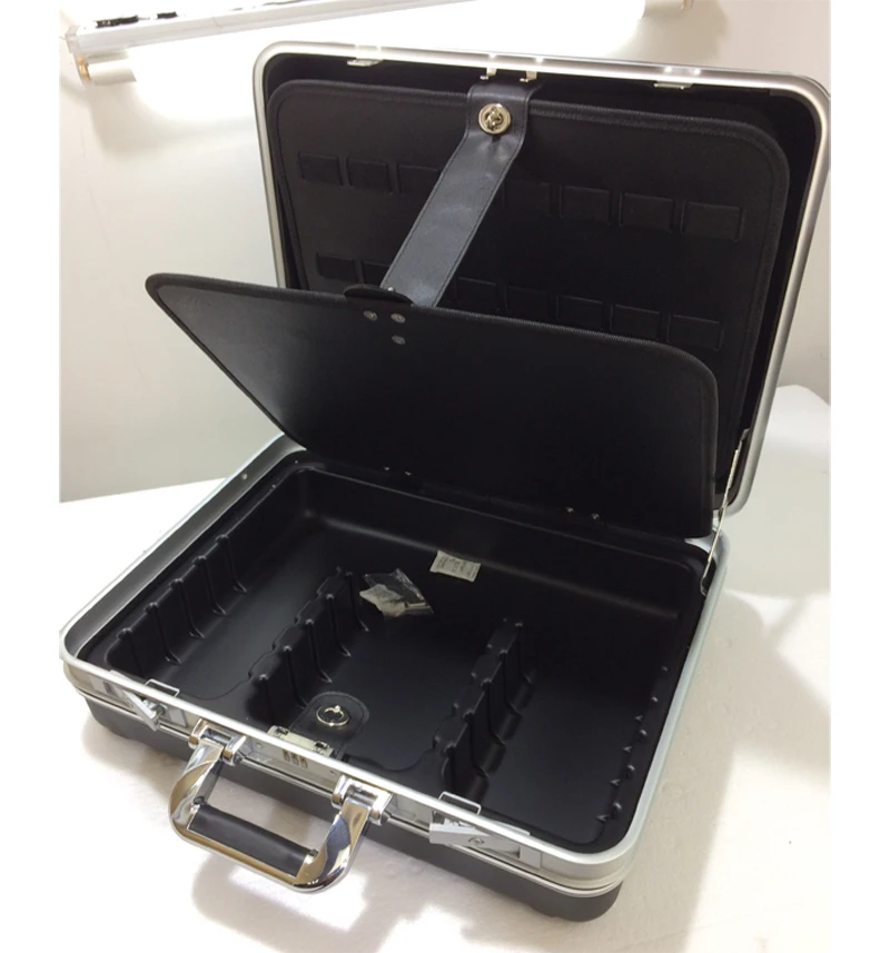 Laptop Aluminum Briefcase Plastic Metal Portable Tool Box With Secret ...