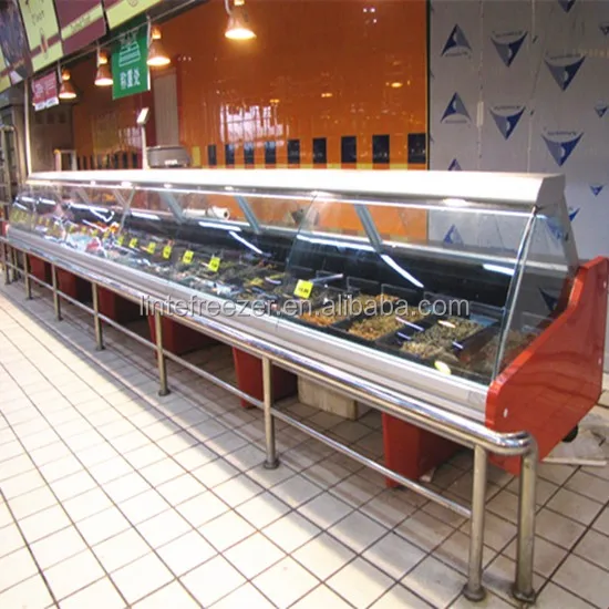 Lintee Commercial Fresh Meat Display Showcase Cold Food Display - Buy ...