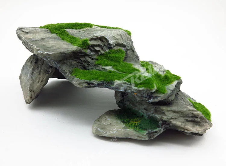Reptile Rock Hide Cave Resin Hide Habitat Aquarium Decoration For Fish ...
