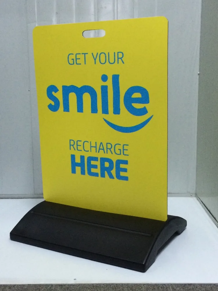 Dual-sided ACM Plastic and ABS Board Advertising Poster Stand