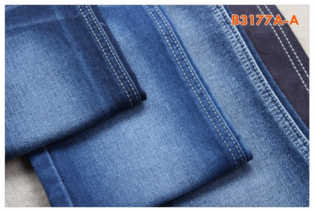 B3177a-a Cotton Polyester Lycra Fake Knitted Denim Jeans Fabric - Buy ...