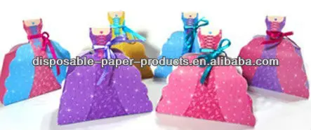 Princess Wedding Dress Favor Boxes Cinderella Belle Snow White Rapunzel ...