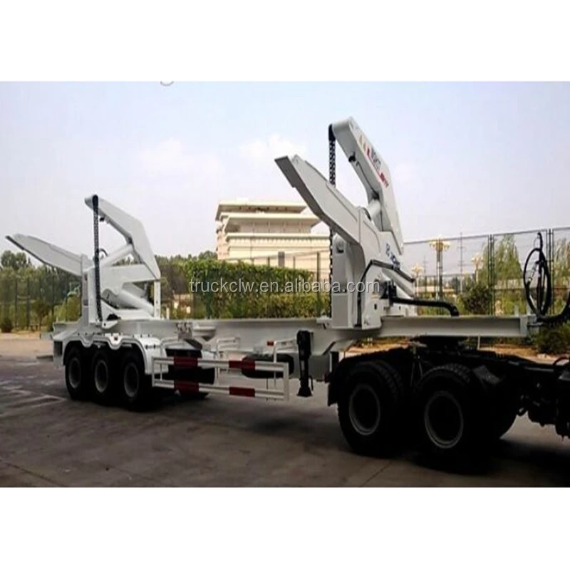 26t Self Unloading Container Trailer With Side Lifter Crane - Buy ...