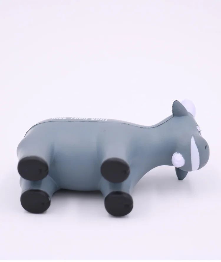 Logo Custom PU Relief Foam Goat Shape Anti Stress Ball