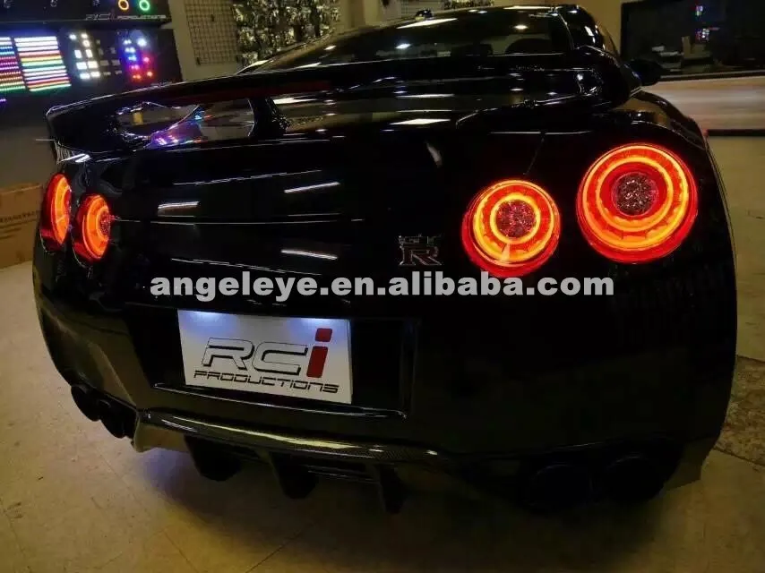 For Nissan Gt-r R35 Gtr Led Tail Lamp Black Housing 2007-up Year Sn ...