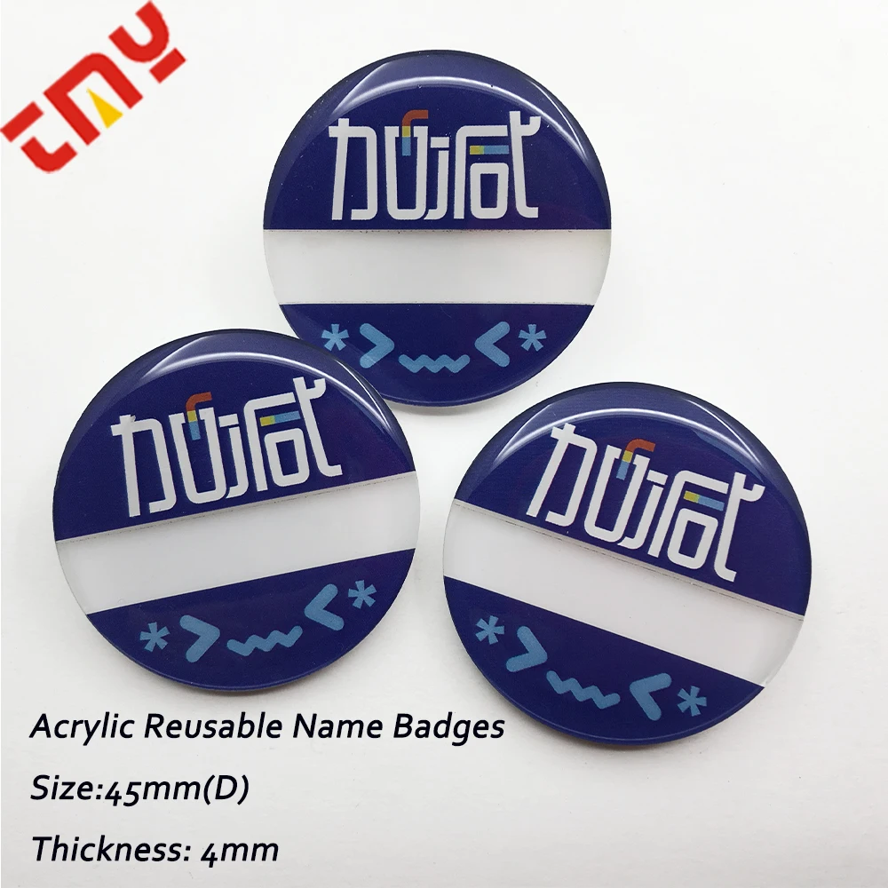 Custom Plastic Pvc Reusable Name Badge With Magnet With Pin - Buy ...