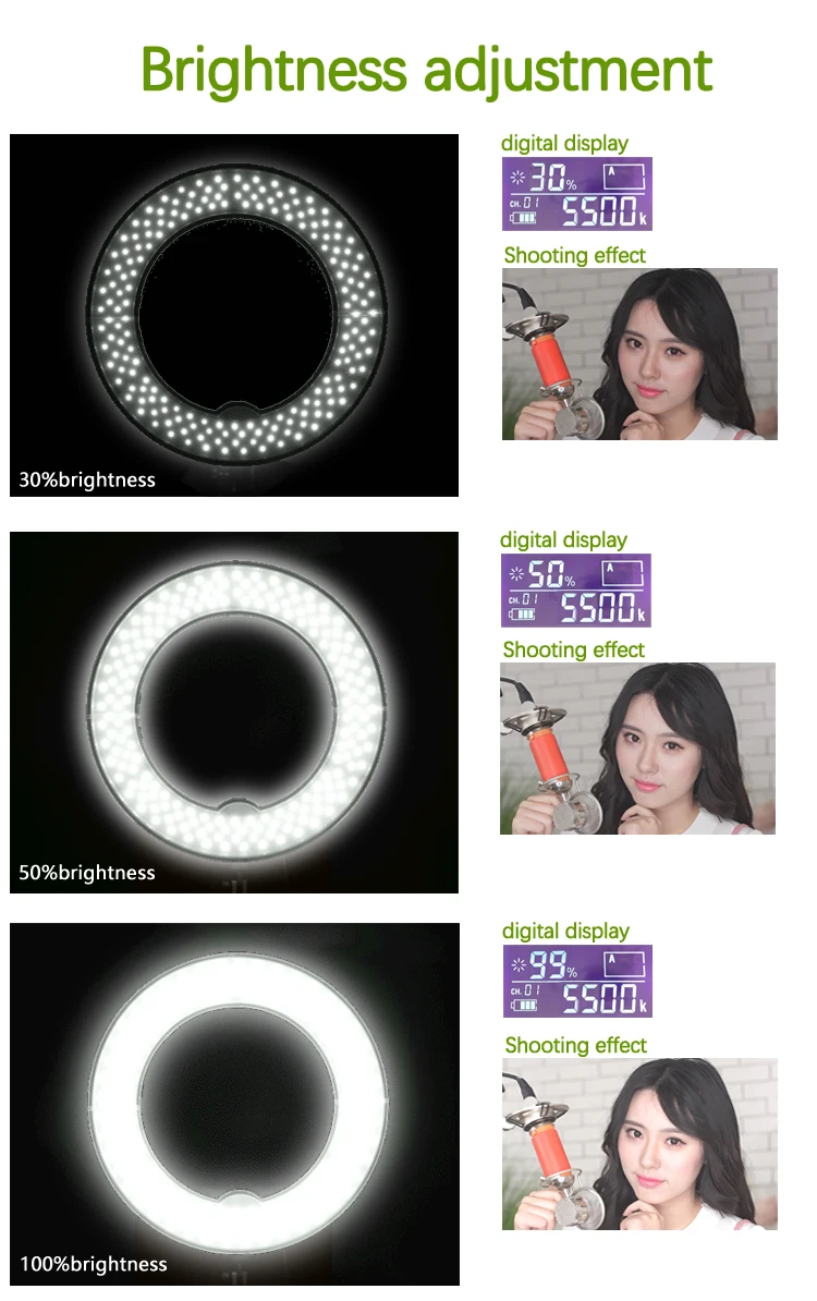 18inch Led Photo Studio Circle Light 5400k And 3200k Dimmable Led ...