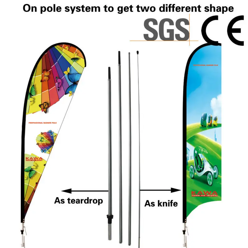 Kawa Fiberglass Telescopic Pole For Advertising Flag,Swooper Flag Pole ...