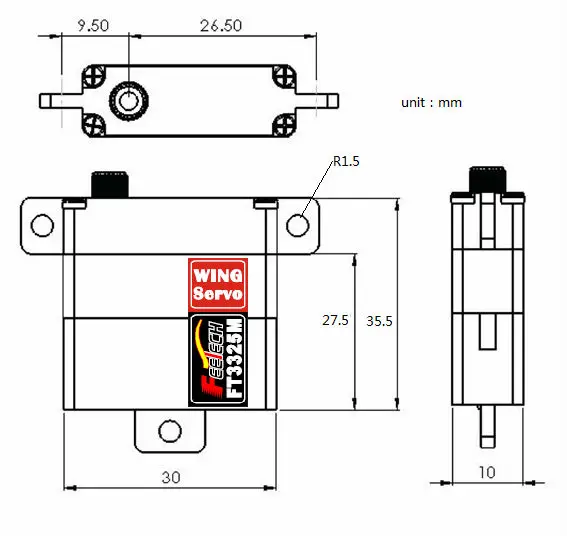 Thin Metal Wing Servo New Ft3325m (like Corona Ds-239mg) - Buy Thin ...