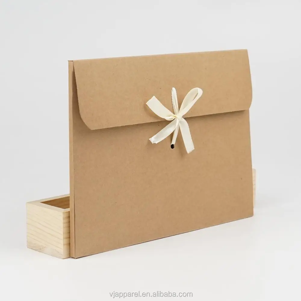 Eco-friendly Kraft Paper Box Envelope With Customized Colorful Logo ...