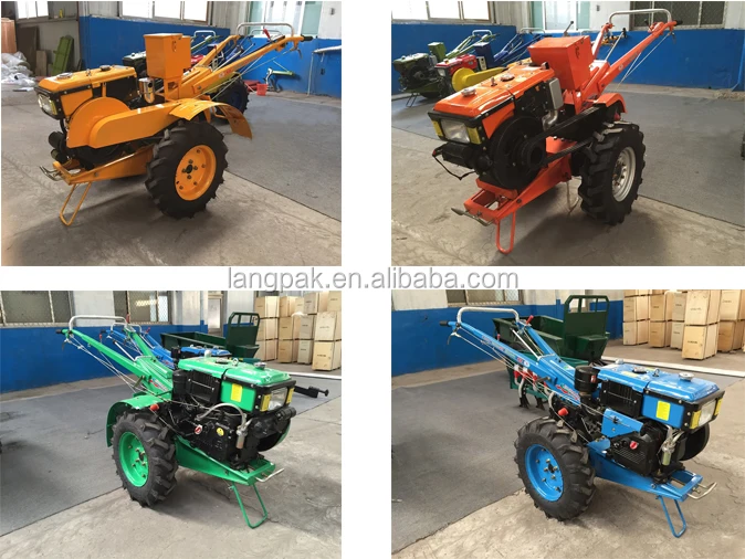 Tractor De Mano De Dos Ruedas Con Cortacésped - Buy Dos Ruedas De Arado ...