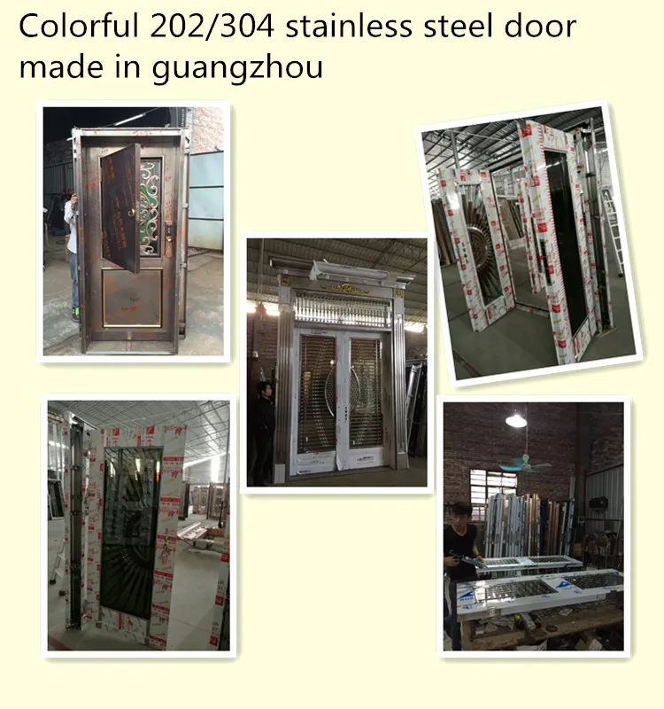 Modern House Stainless Steel Mian Door Design - Customized Size