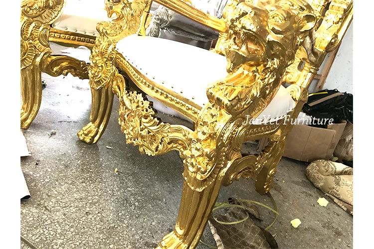 Hot Sale Fancy Royal Style Gold Throne Chairs Luxury Wedding - Buy ...