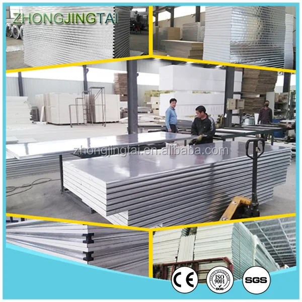 Metal Faced Insulated Fireproof Polystyrene Eps Sandwich Panel For Wall ...