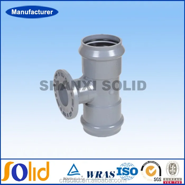 Plastic Pipe Fitting Pvc Socket Flange Reducing Tee End F/f - Buy ...
