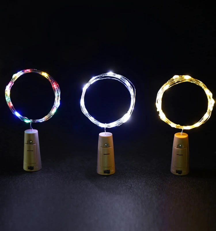 Diy Decoration Warm White Cork Bottle Wine Stopper Jars Led String ...