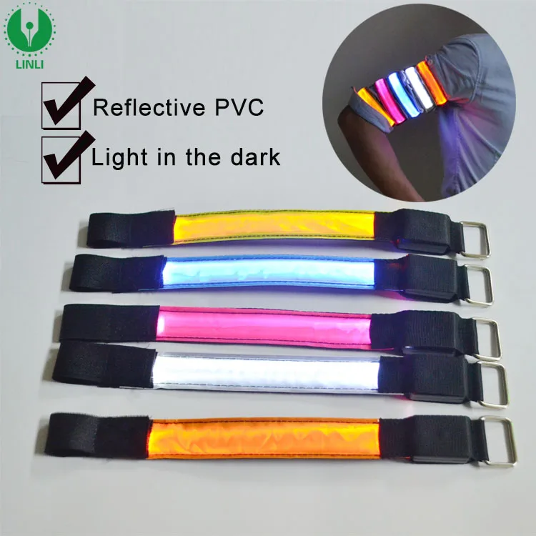 Outdoor Night Safe Reflective Led Armband Light,Flash Running Led Belt ...