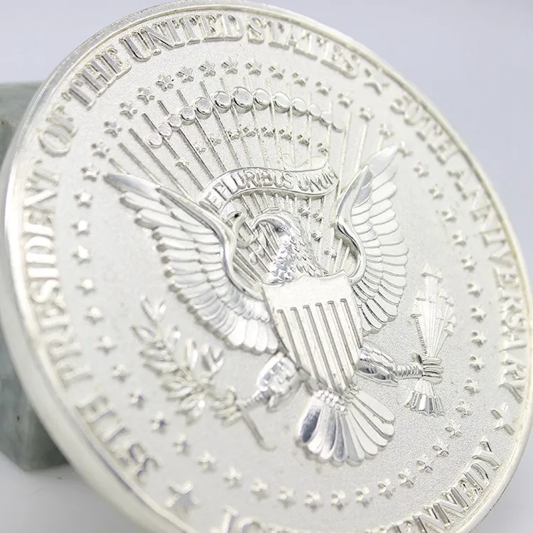 Silver 3d Embossed Metal Coin Custom 3d Engraving Figure Commemorative ...