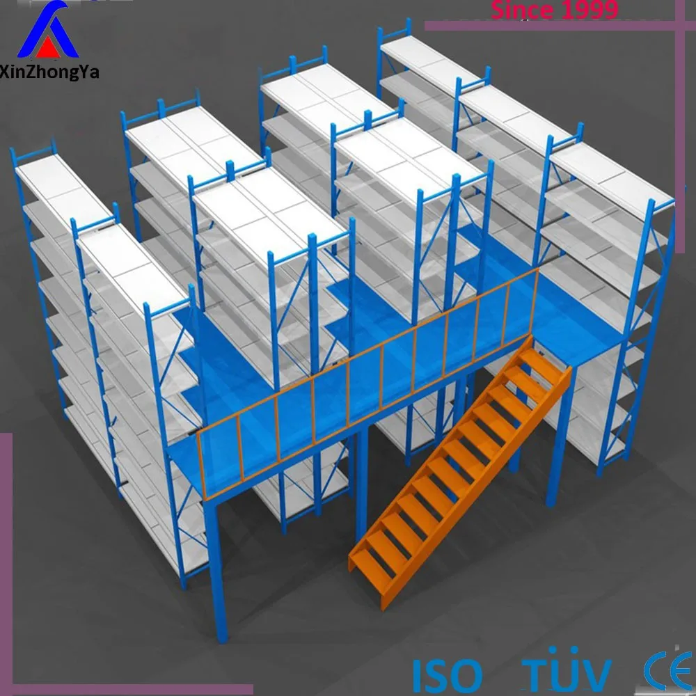 Q345 Steel Galvanized Grating Rack Supported Multi-level Mezzanine ...