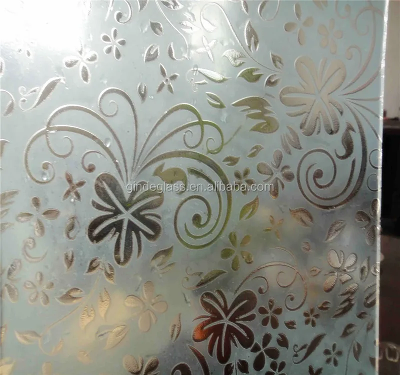 Deep Acid Etched Glass,Flower Design Glass Etching,Acid For Glass ...