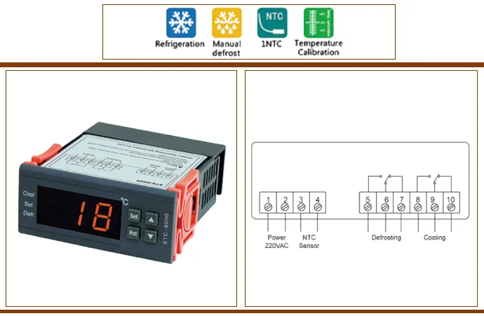 Temperature Controller For Cold Storage Refrigerator Stc-8090 - Buy Hot Runner Temperature ...