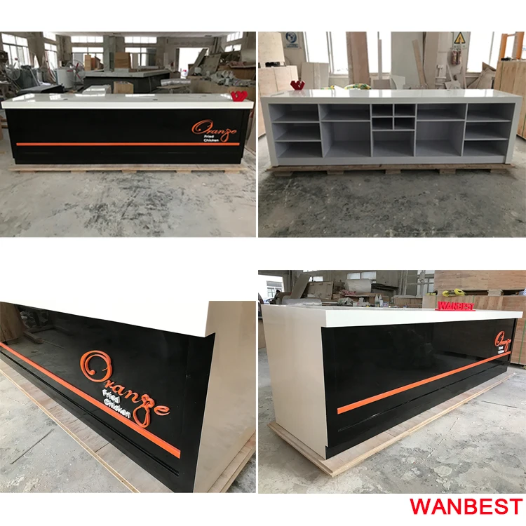 Natural Marble Stone Reception Counter Desk - Durable & Stylish
