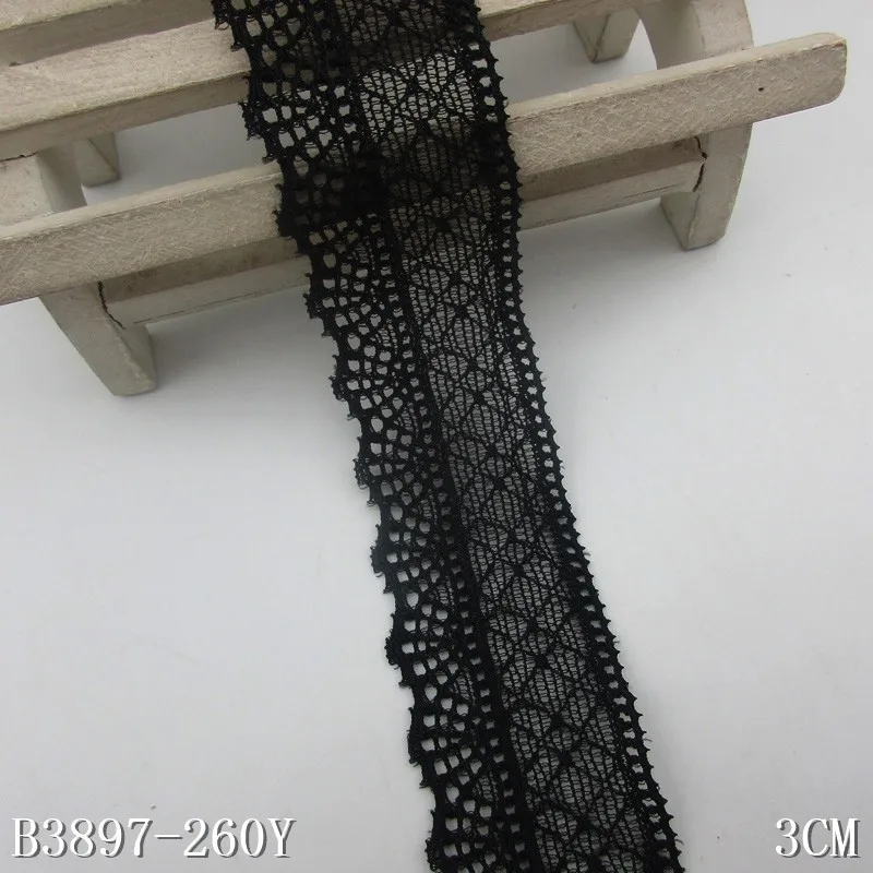 Narrow Elastic Lace 1.9cm Black Textronic Lace Trim - Buy Narrow ...