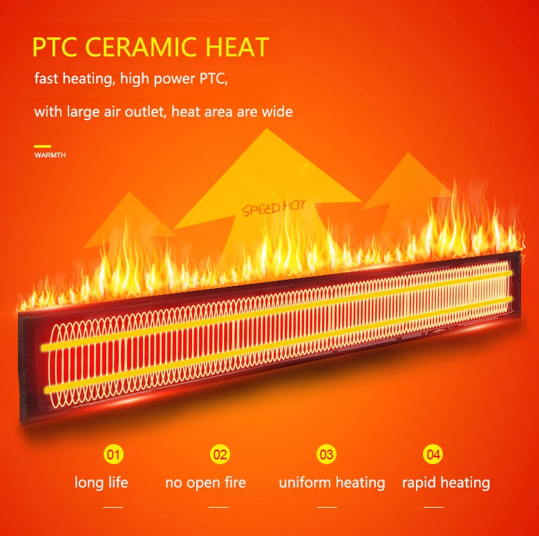 Wall Mounted Room PTC Fan Heater - Efficient Heating
