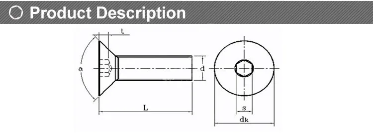 Din 7991 M6 Csk Hex Socket Screw - Buy Din 7991 Csk Screw,M6 Screw,Csk ...