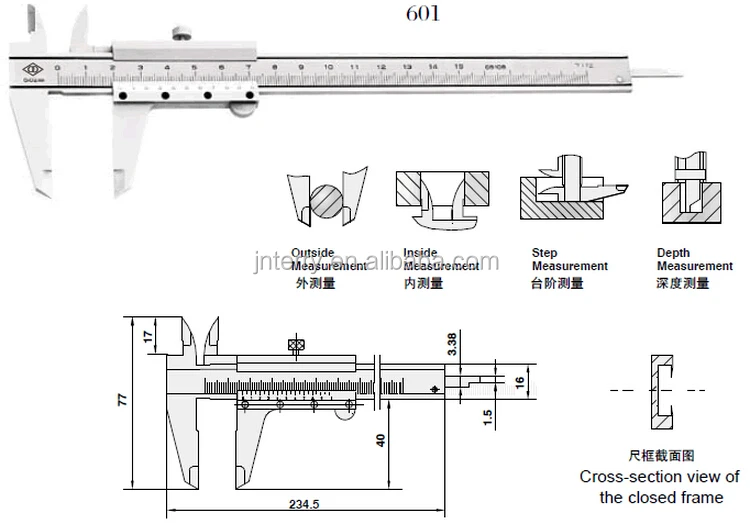 High Accuracy Vernier Caliper 0-150mm 0-300mm - Buy Vernier Caliper 0 ...