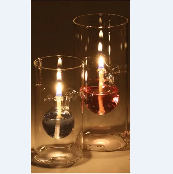 Modern Handblown Glass Oil Lamp - Decorative Indoor Chimney Lamp for ...