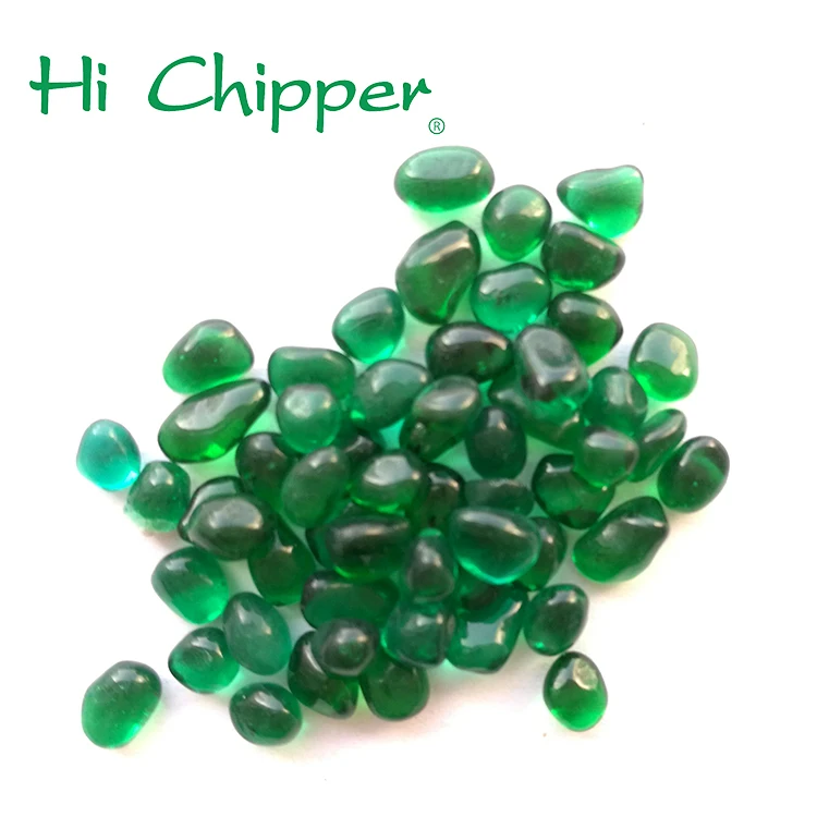 Color Glass Pebbles - Decorative Flat Stones for Landscaping